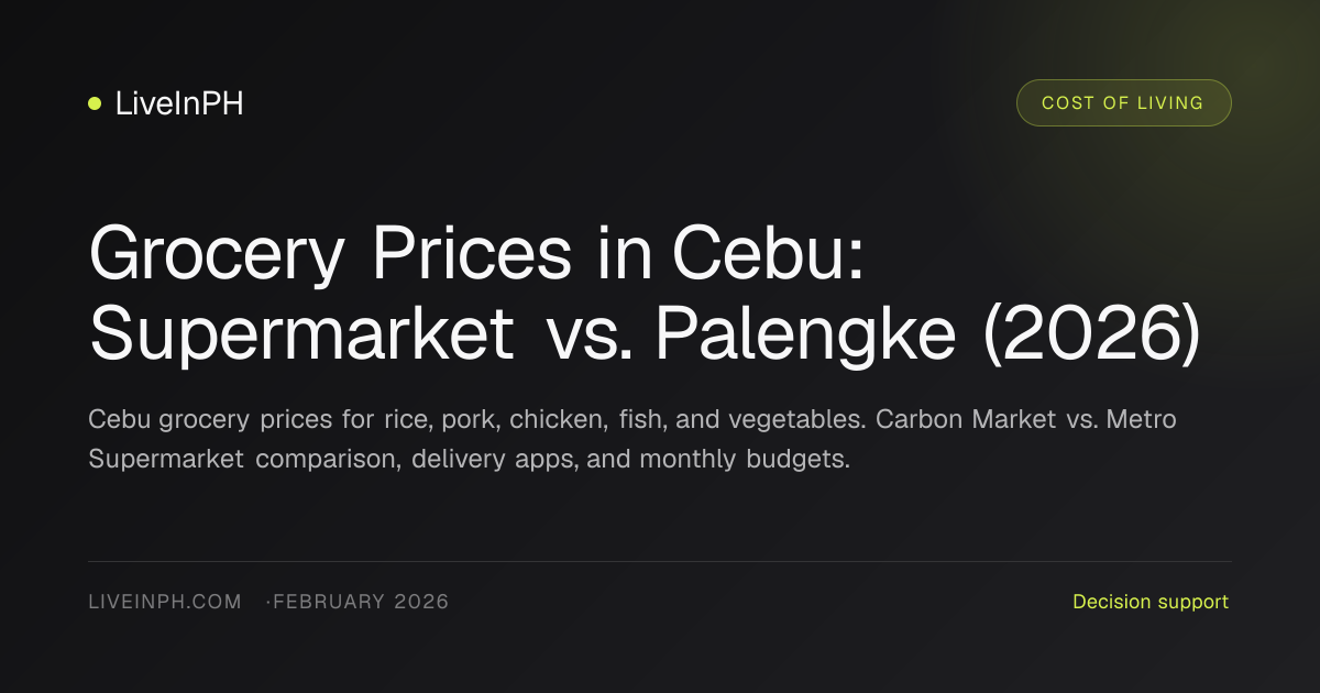 Grocery Prices in Cebu: Supermarket vs. Palengke (2026) | LiveInPH